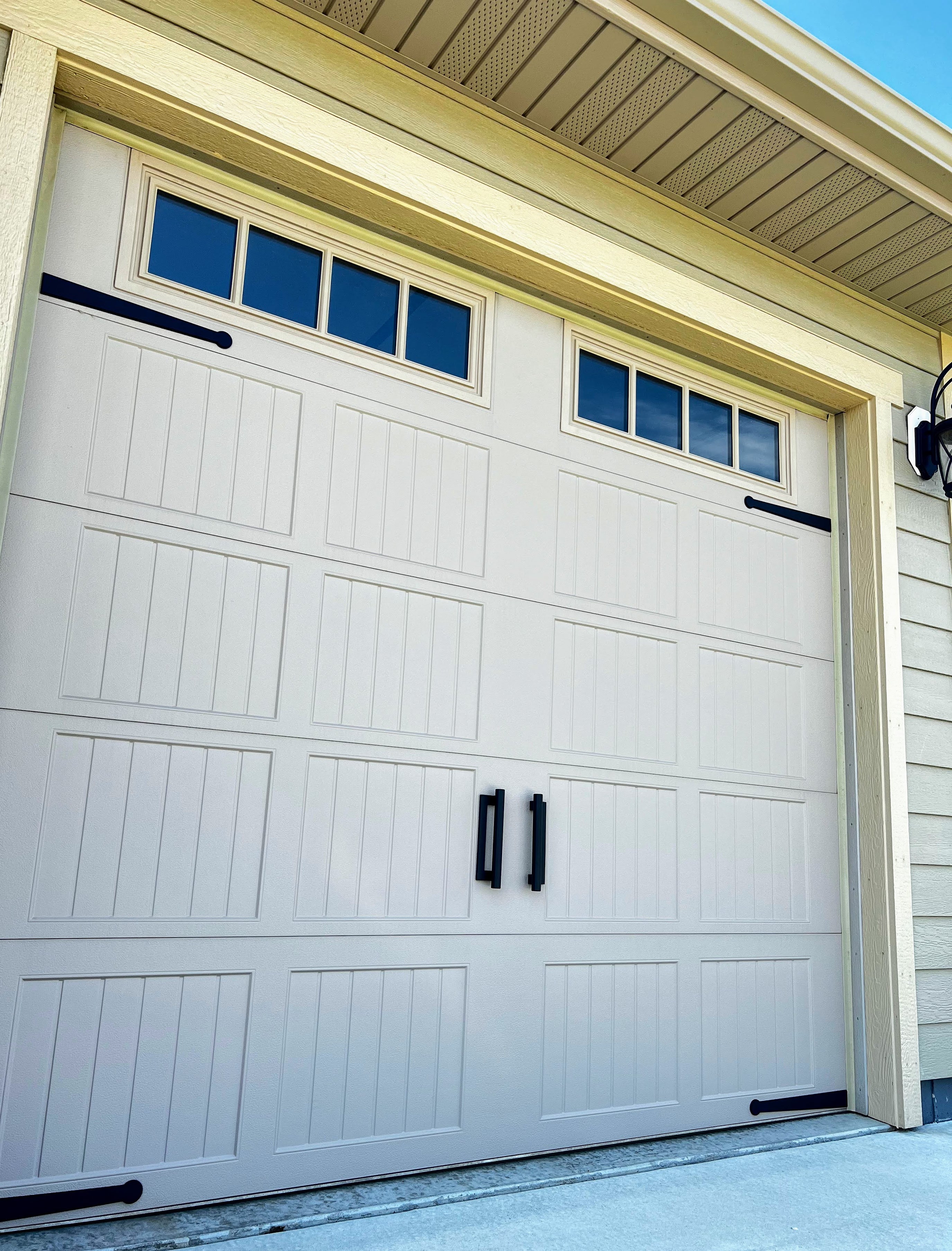 Glamour Accents - Garage door hardware that matches today's style.